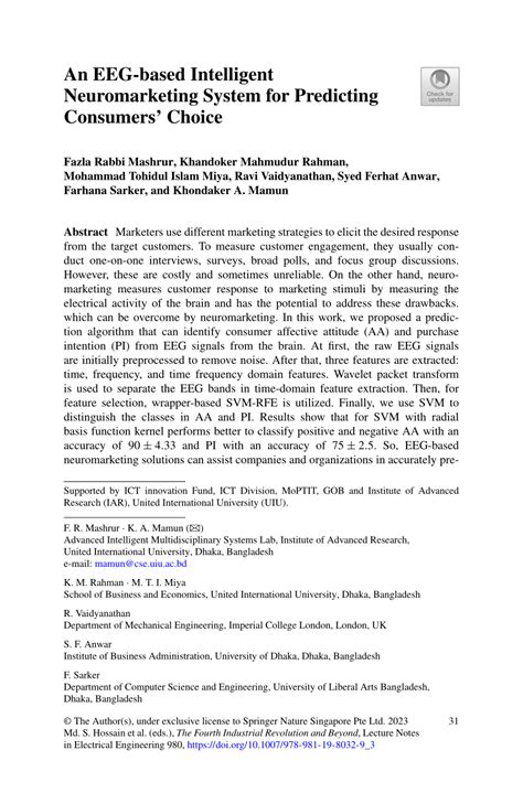 Pdf An Eeg Based Intelligent Neuromarketing System For Predicting