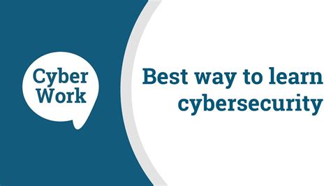 Whats The Best Way To Learn Cybersecurity Youtube