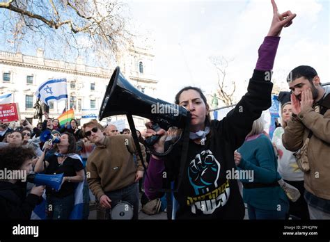 British And Diaspora Jews Protest In Parliament Square Against Israeli