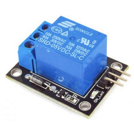 Modulo montato 1 relè bobina 5 Vdc contatti NA NC COM 250V 10A per Arduino