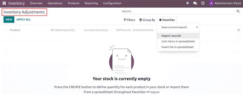 How To Add Opening Stock Adjusting Stock In Odoo