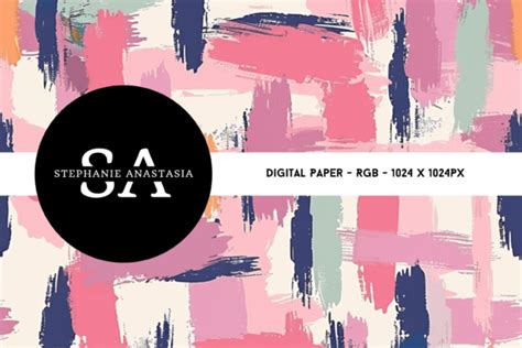 Colorful Dash Pattern Digital Paper Graphic By Slynnanastasia