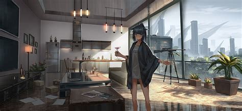 Hd Wallpaper Arknights Anime Plants Cafe Coffee Donuts Cake