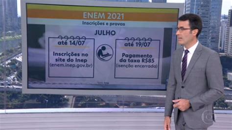 Vídeo Abertas As Inscrições Para O Enem 2021 Sp1 G1