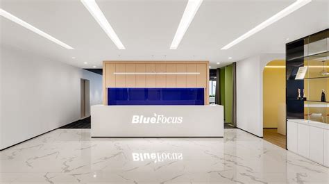 蓝色光标办公室装修设计效果图完工照 项目案例 赫红建筑设计 哔哩哔哩