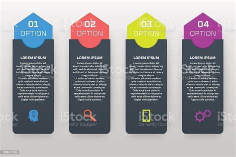 재료 디자인 스타일의 네 가지 옵션이 있는 벡터 인포그래픽 템플릿 0명에 대한 스톡 벡터 아트 및 기타 이미지 0명 그래프