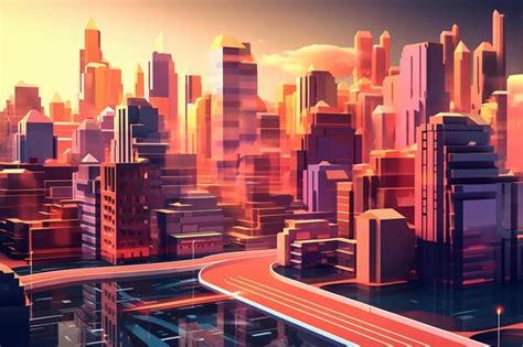Premium Ai Image Low Poly 3d Illustration Vector Cute Cartoon Polygon