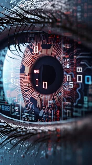 Premium Ai Image Person Identification Eye Digital Data