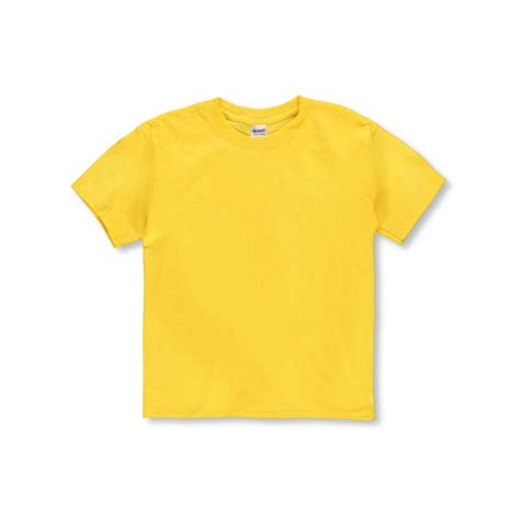 Girls Gildan Unisex Youth T Shirt Yellow S6 8