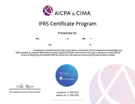 Aicpa Ifrs Certification Program Get Digitally Badged Eduyush