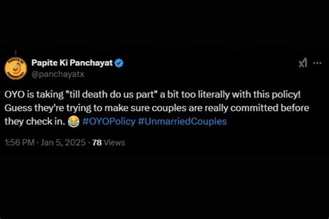 Oyo New Rule For Unmarried Couples Oyo ‘no Unmarried Couples Rule In