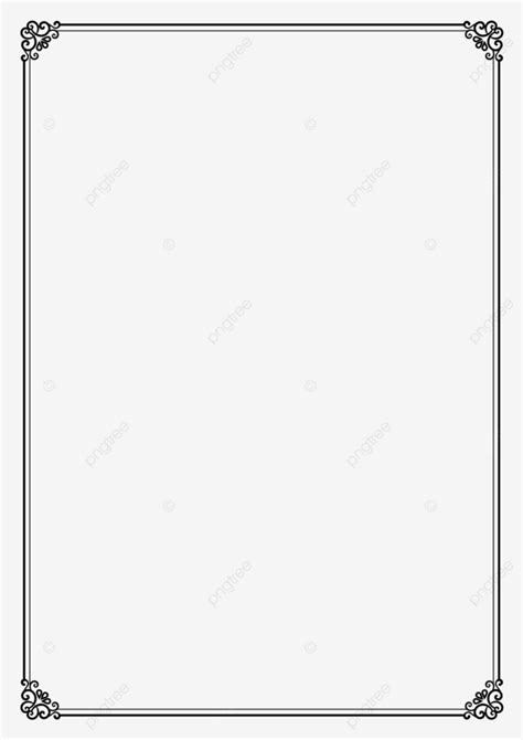 검은색 A4 테두리 장식 화려한 국경 A4 테두리 종이 PNG 일러스트 및 PSD 이미지 무료 다운로드 Pngtree