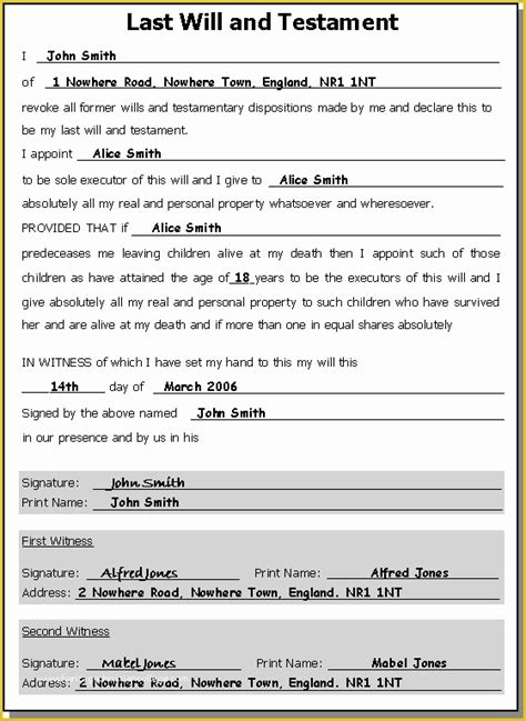 Free Will Template For Microsoft Word Of Lucrative Free Printable Last