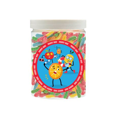 Guminukai Cukruje Yummy Gummy Sliekų Form Įvairių Vaisių Sk 200g