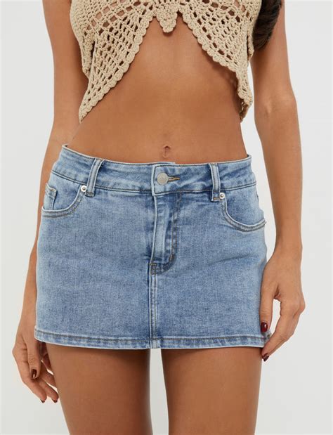 Tatyana Mini Skort Blue Light Wash Light Denim Tiger Mist