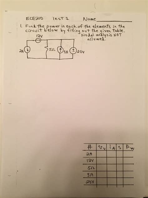 Solved Find The Power In Each Of The Elements In The Circuit Chegg Com