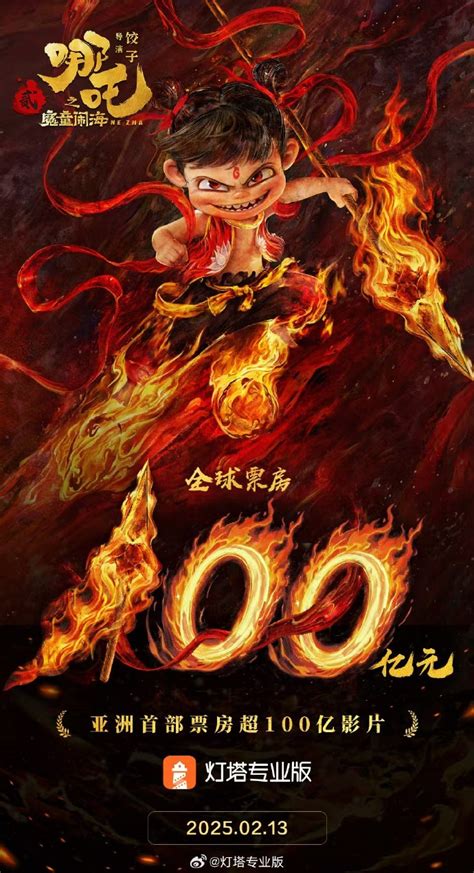 哪吒2票房突破100亿元 中国影史首部百亿影片诞生