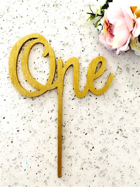 Buy Cake Topper One Year Old One Cake Topper Rustic Wood Cake Topper