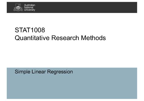 Stat1008 Simple Linear Regression Analysis Example And Data Insights
