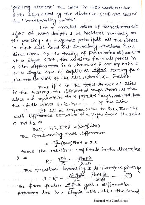 Solution Plane Transmission Diffraction Grating Studypool