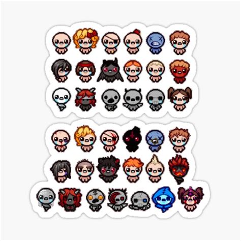 Binding Of Isaac Characters Sticker For Sale By LondownDesign Redbubble