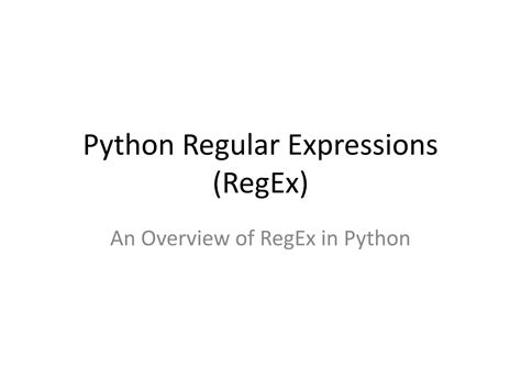 Solution Python Regular Expressions Reg Ex Beginners Guide With