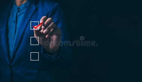 Checklist Concept Business Person Checklist Tick Answer Sign In Checkbox Validation Online