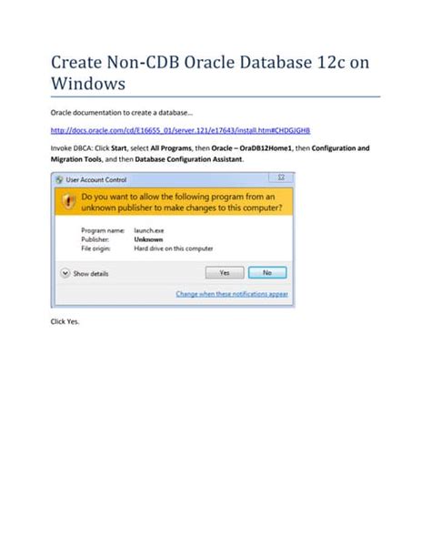 Create Non Cdb Traditional Oracle Database 12c On Windows Pdf