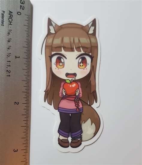 Wolf Girl Holo Anime Sticker Etsy