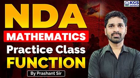 NDA Mathematics Class Function NDA Maths By Prashant Sir YouTube