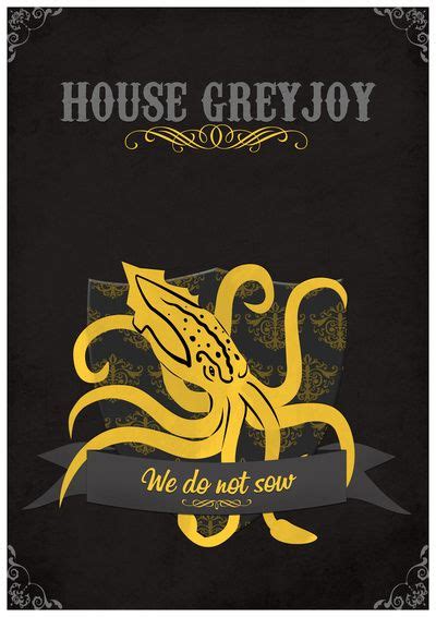 House Greyjoy Game Of Thrones Sigils Typography Art Print Game Of