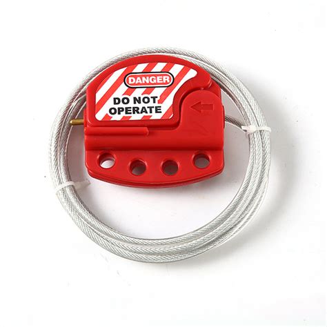 Lockout Tagout Cable Lock 4mm 18m Adjustable Steel Vinyl Coated Cable
