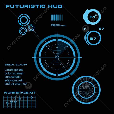 Futuristic Blue Virtual Graphic Touch User Interface Touch Hightech Electronic Vector Touch