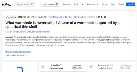 What Wormhole Is Traversable A Case Of A Wormhole Supported By A Spherical Thin Shell Scite