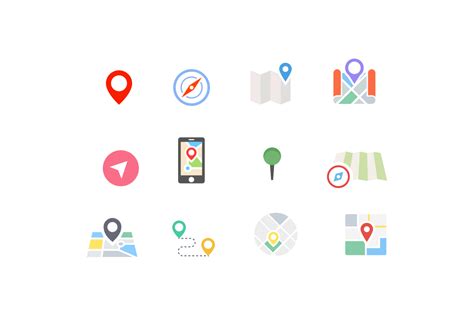 12 Map Location Pin Icons Creative Vip