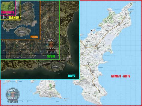 Dayz Chernarus Vs Ark Survival Map Comparison Dayz Images