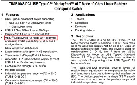 Tusb1046 Dci Can Tusb1046 Dci Be Used As A Redriver For Drp Power Management Forum Power