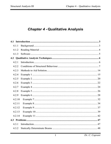 Qualitative Analysis In Structural Engineering