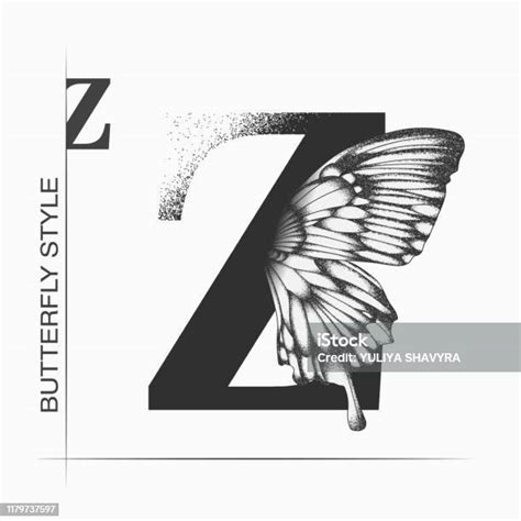 字母 Z 與蝴蝶剪影君主翼蝴蝶標誌範本隔離在白色背景上書法手繪刻字設計字母概念單字向量插圖向量圖形及更多俄羅斯圖片 俄羅斯 信 文件