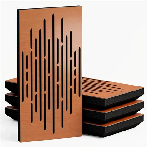 4 Pack — Narrow Sound Absorption Diffuse Acoustic Panel 50x25cm Absorption Diffusion