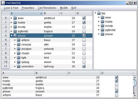 Java How To Make A Jxtreetable Sort Its Top Elements Stack Overflow