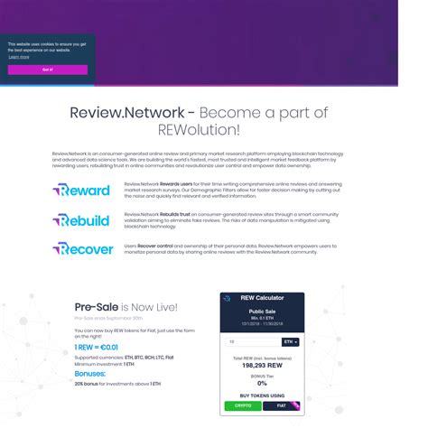 Review Network Rew Ico Rating And Overview Icomarks