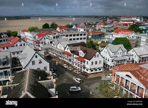 Suriname Paramaribo View On The Historic Inner City And Suriname