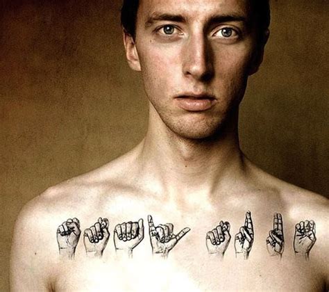 Sign Language I Love You Tattoo