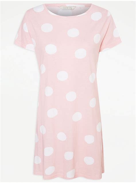 Pink Spot Print Nightdress Lingerie George At Asda