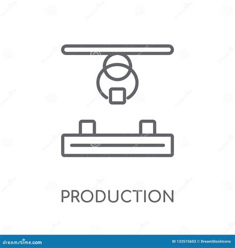 Production Linear Icon Modern Outline Production Logo Concept O Stock