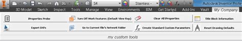 Ilogic Rules Button Into Ribbon Bar Autodesk Community