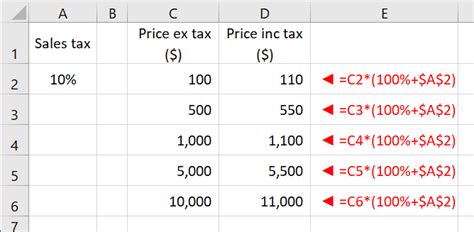 Ways To Build An Absolute Reference Into Excel Formulas