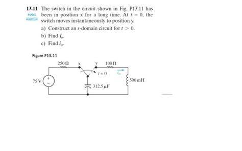 Solved 1311 The Switch In The Circuit Shown In Fig P1311