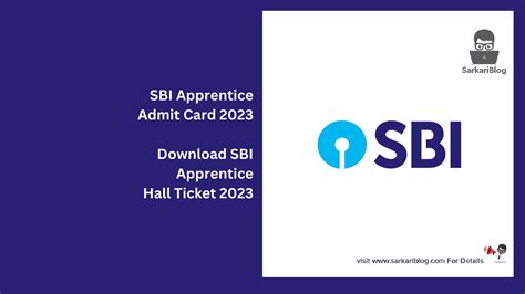 Sbi Apprentice Admit Card 2023